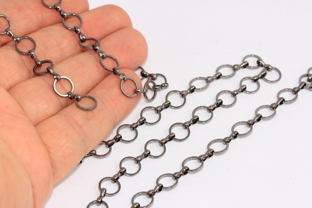 8mm Gunmetal Plated Rolo Chain, Bulk Lot Chain, Soldered Chain ...