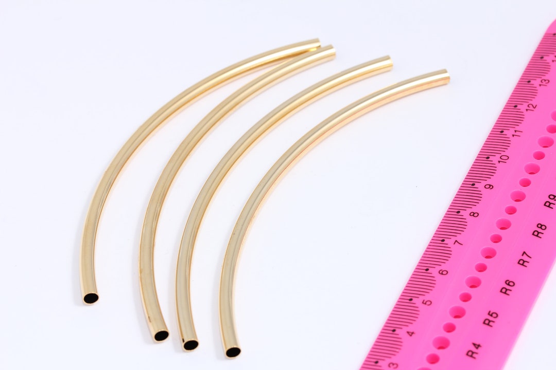 24k Shiny Gold Plated Curved Tubes, Tubes, Tube , Long Curved Tubes ...