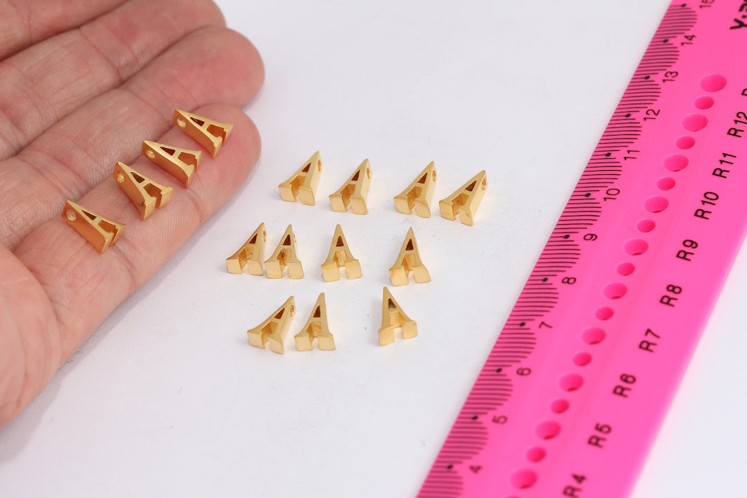 24k Matt Gold Plated Alpha Letter, Alpha Letter, Greek MBGMTE394 - Etsy
