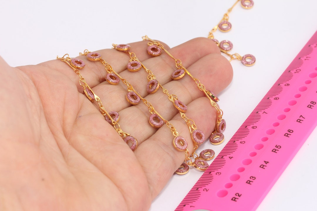 6,5mm 24k Shiny Gold Coin Chain, White Coin Chains, Bulk Lot Chain ...