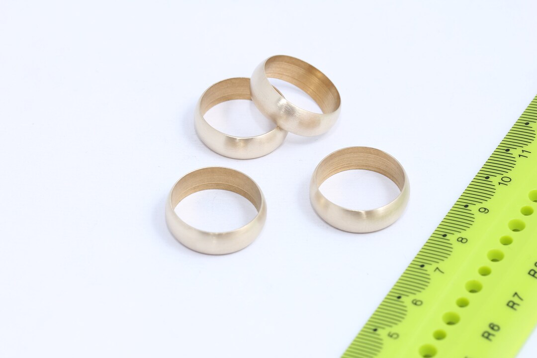 Raw Brass Solid Ring, Closed Ring, Plain Ring, Raw Brass Tubes, Wide ...