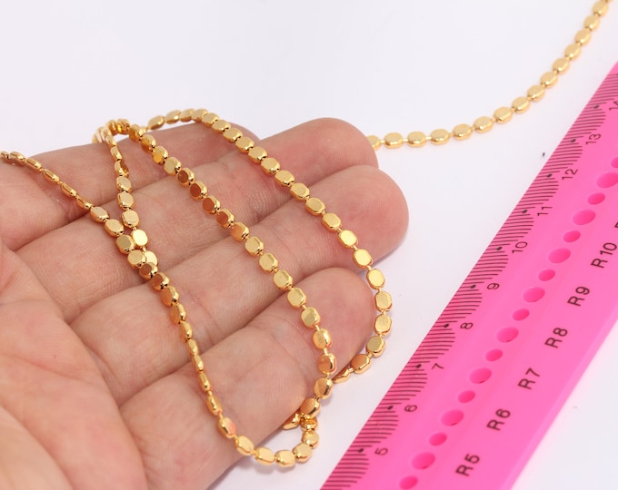 Gold Square Chain 1 Mm Cube Chain Box Chain Wholesale Necklace Chain ...