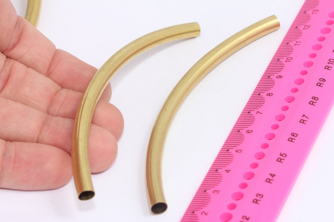 6x110mm Raw Brass Curved Tubes, Brass Tubes , Round Tubes MBGTBR14 - Etsy