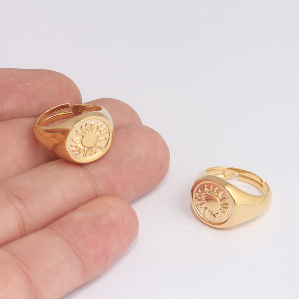 Sun Signet Ring - Etsy