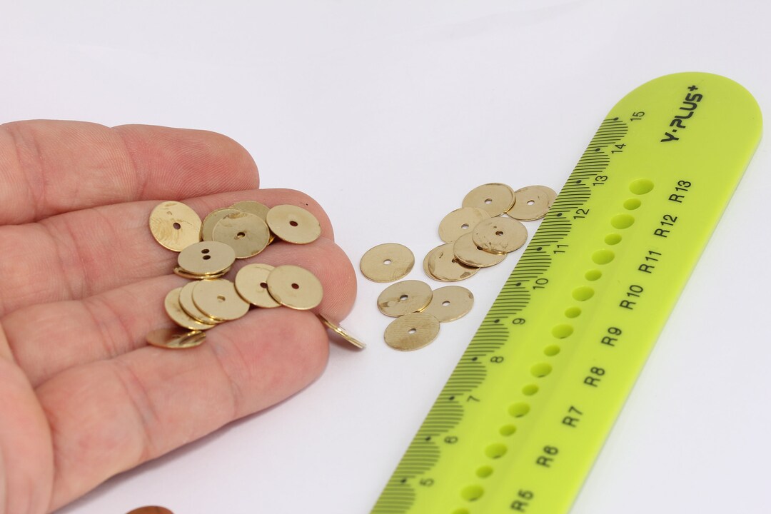 8mm and 9mm 2000 Pcs Center Hole Raw Brass Disc, Coin Disc, Reserved ...