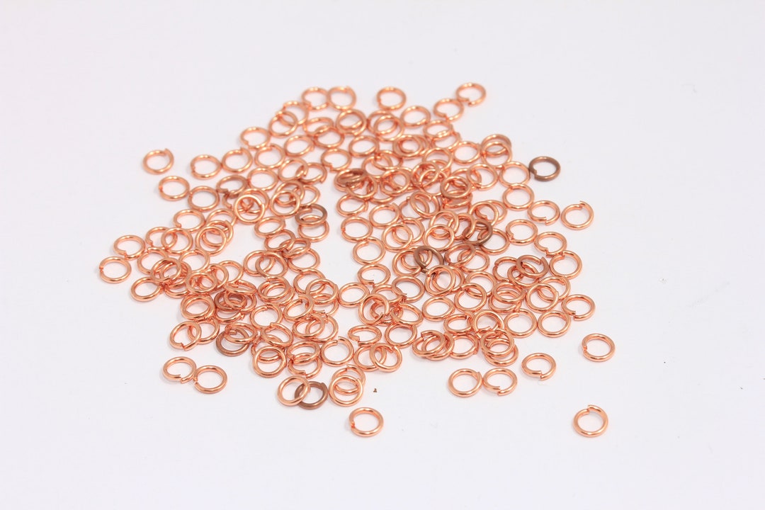0,8x5mm Raw Copper Jump Rings, Connectors, Open Jump Rings, Bulk Copper ...