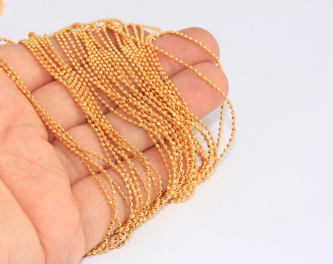 Gold Plated Layered Ball Chain With Pearls - Etsy Canada