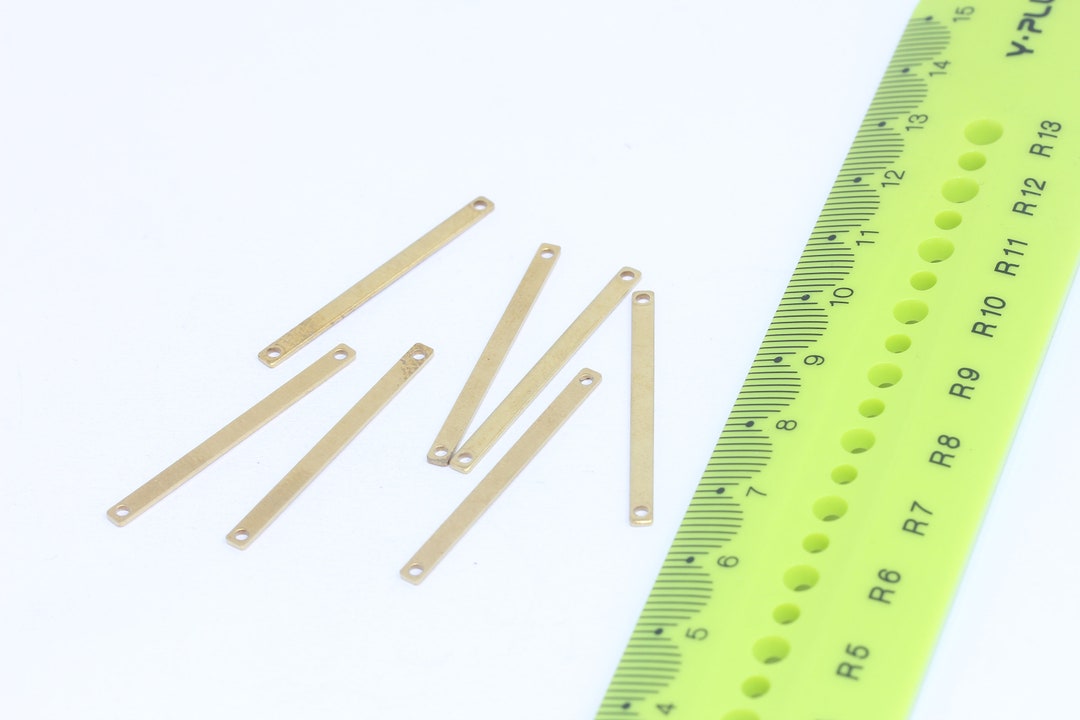 Raw Brass Nameplate Bar, Rectangle Bar, Personalized Charms, Bar ...