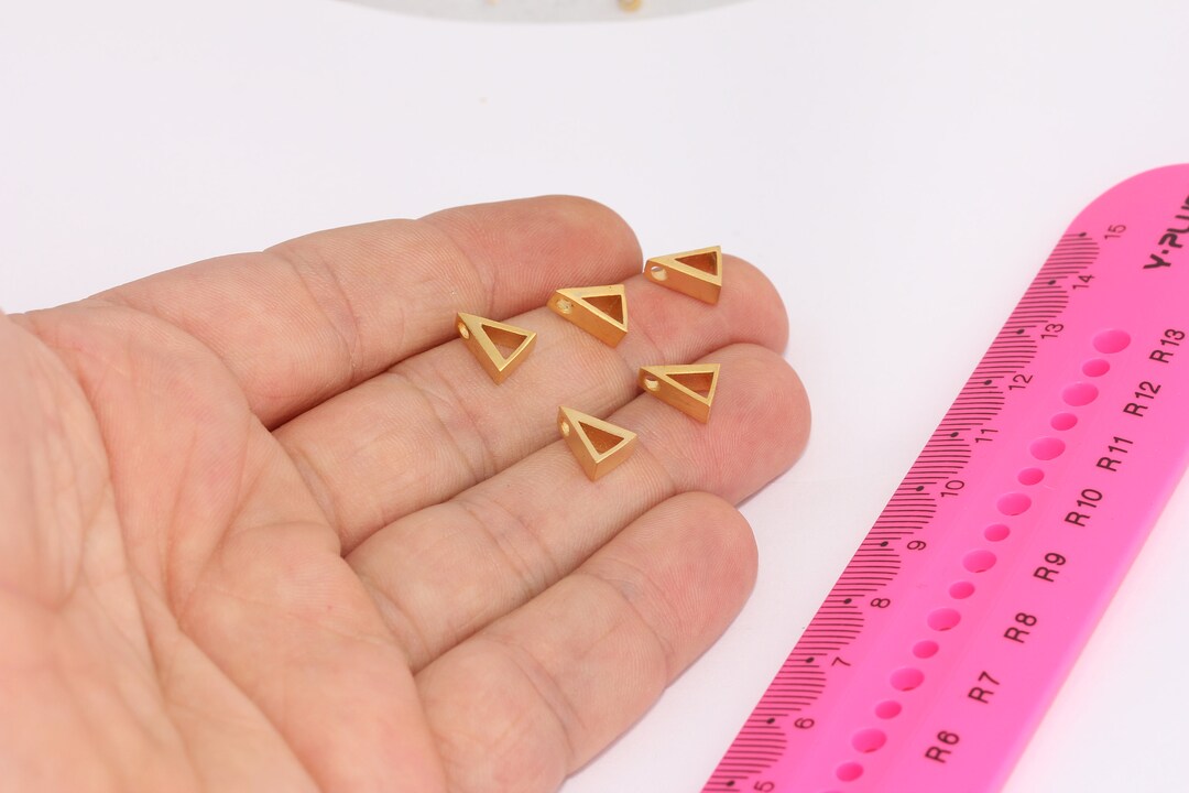 7x9mm 24k Matt Gold Delta Letter, Delta Letter, Greek Letters, Delta ...