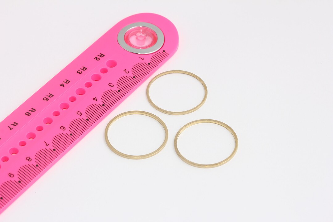 25mm Raw Brass Closed Ring, Connectors, Round Connector, Brass Hoops ...