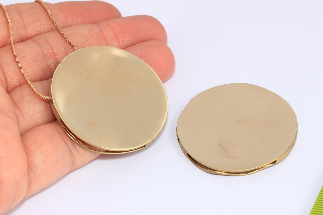 44mm Raw Brass Disc, Stamping Blank, Personalized Disc, Stamping Tags ...