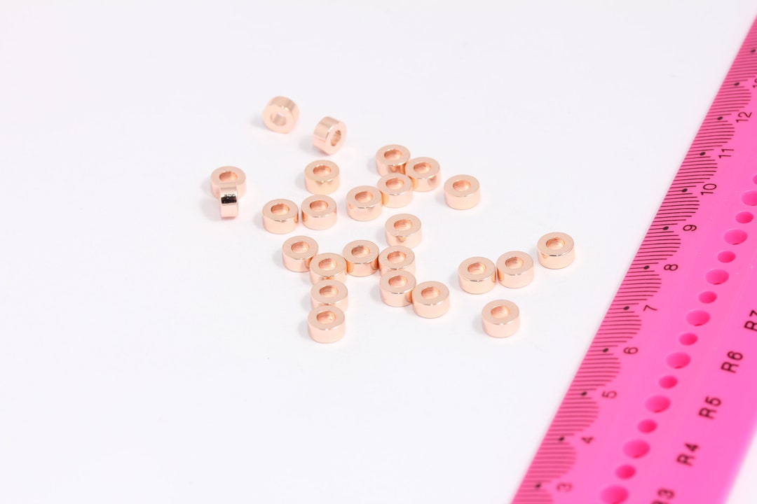 6mm Rose Gold Plated Spacer Beads, Rose Gold Spacers, MBGROSE165 - Etsy