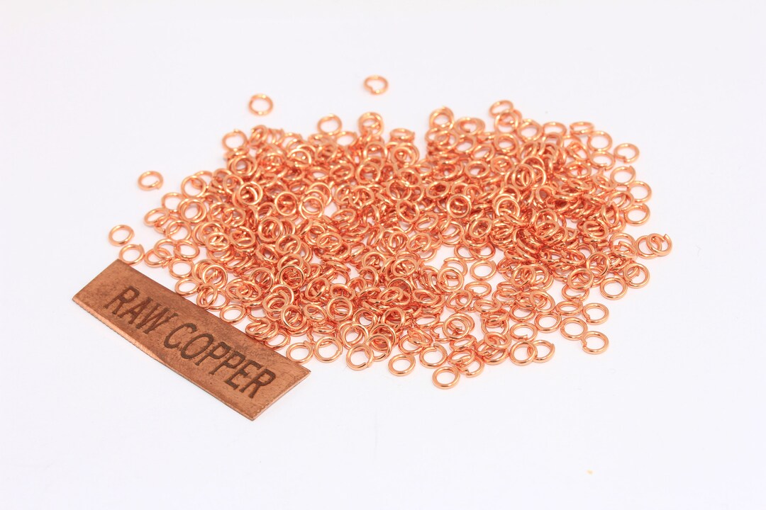 0,7x4mm Raw Copper Jump Rings, Connectors, Open Jump Rings, Bulk Copper ...