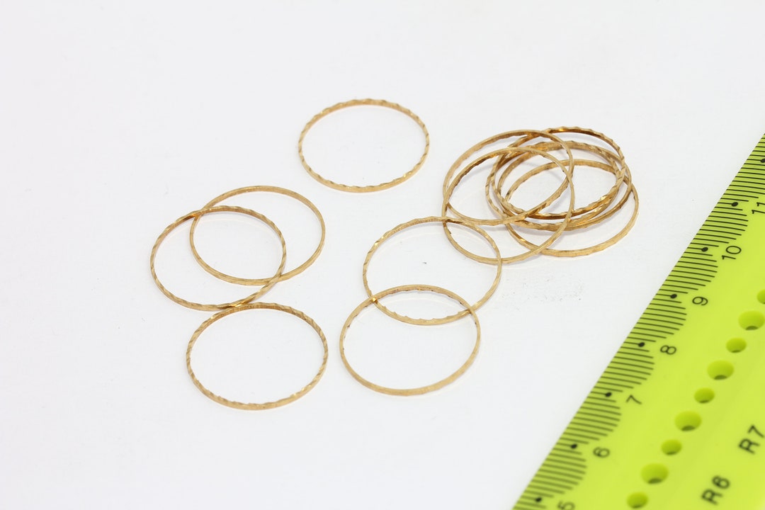 20mm Raw Brass Closed Ring, Connectors, Simple Circles, Faceted Rings ...