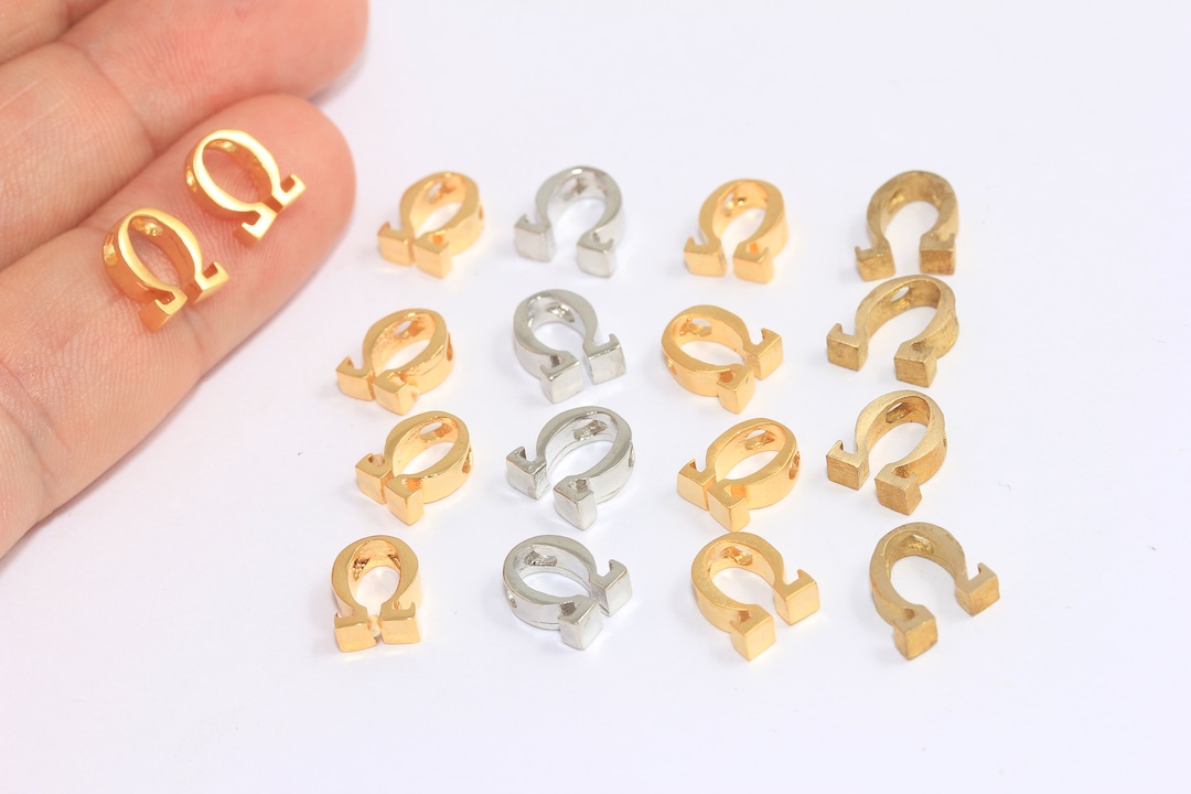 7x9mm Omega Letter, Optional Color Omega Letter Beads, Omega Beta ...