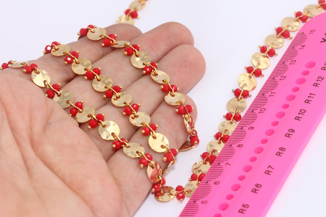 Shiny Gold Coin Chains, Disc Coin Chains, Beaded Chains, Jewelry ...