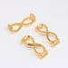 11x30mm 24k Shiny Gold Infinity Lace Lock for Sneakers, Infinity ...