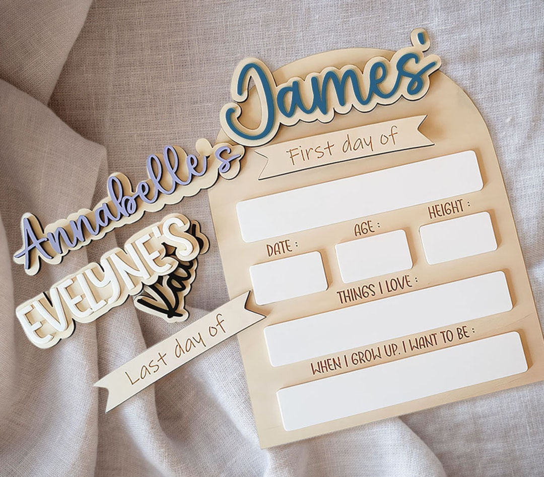 Customized First Day and Last Day of School Sign , Back to School ...