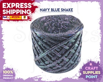 Blue Metallic Yarn - Etsy