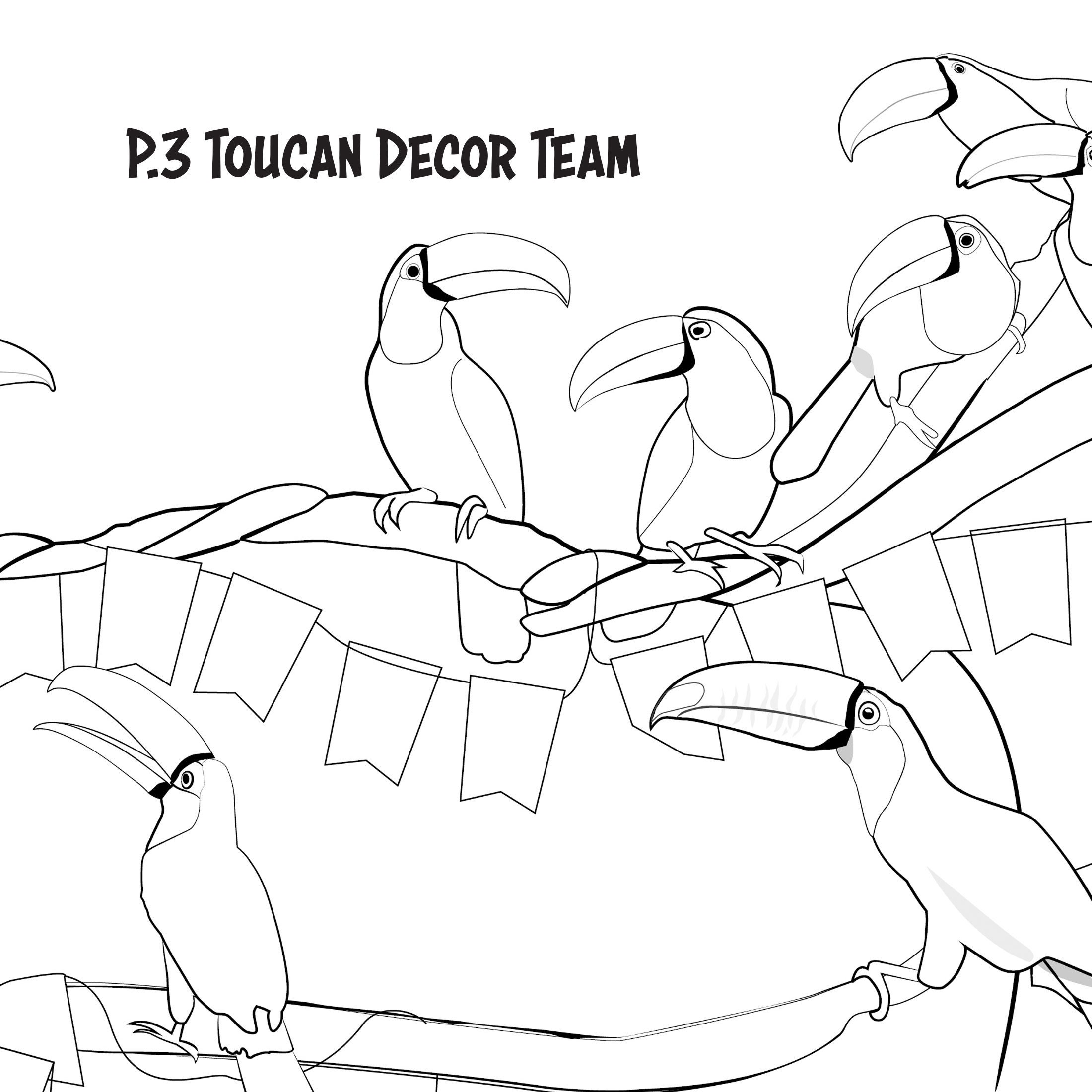 A3 Colouring Pages Instant Download PDF - Party With My Animal Friends ...