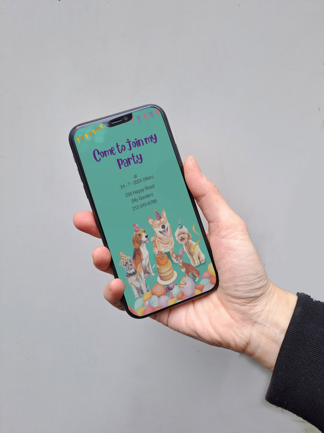 Party Invite - Editable Invitation Template Download for Both Digital ...