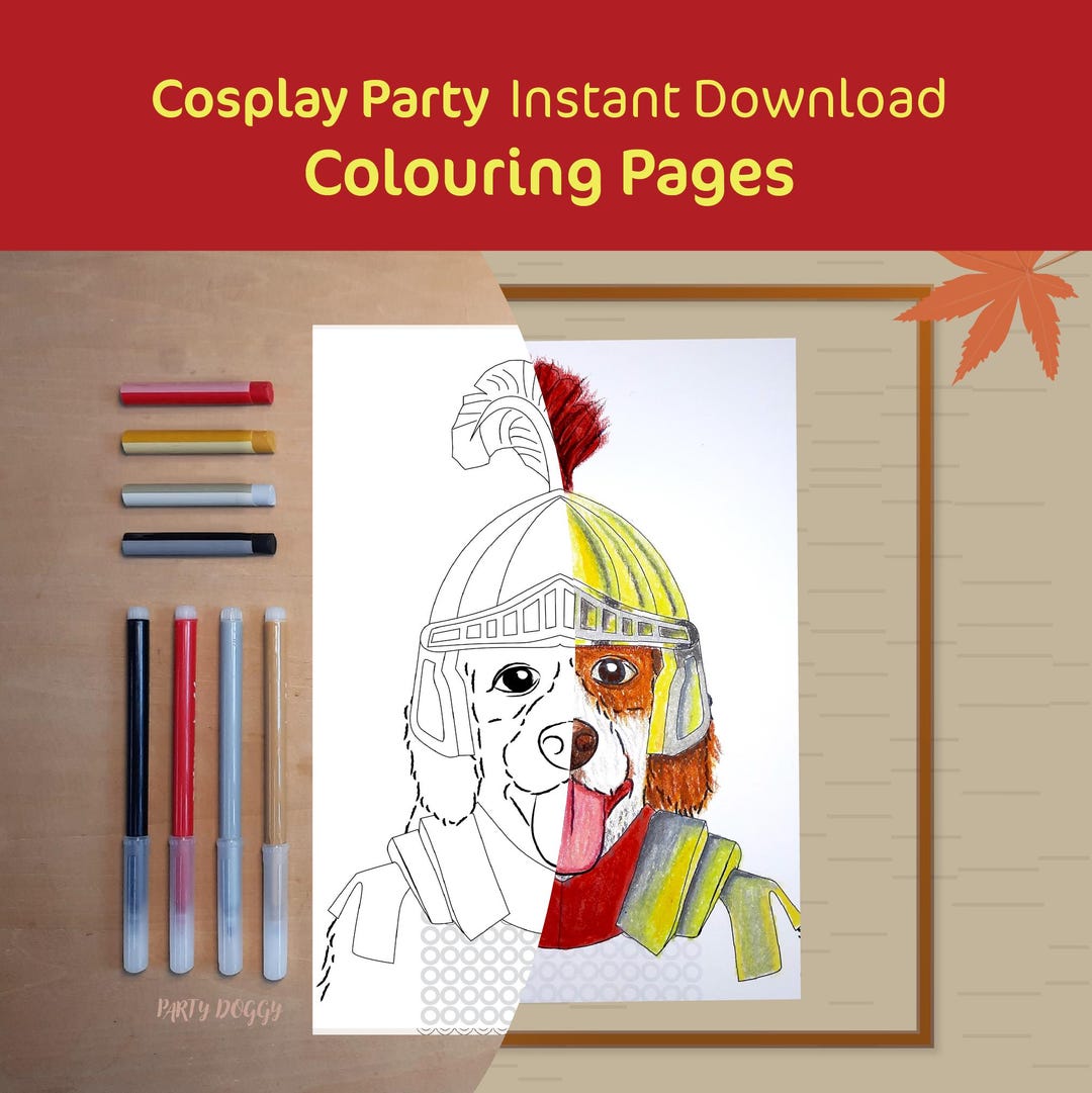 Beagle Dog in Ancient Soldier Armor Coloring Page (printable) - Etsy