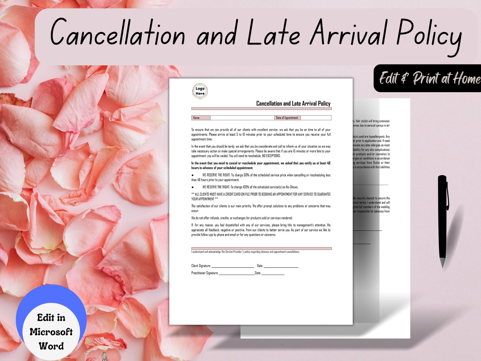 Esthetician Cancellation Policy Template Appointment Late Etsy Esthetician Cancellation Policy Template Appointment Late Etsy