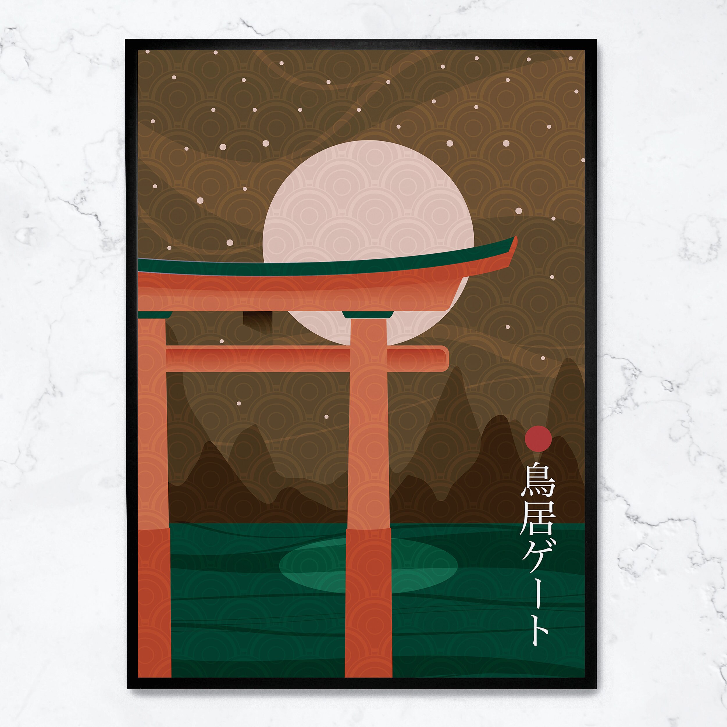 Torii Gate Poster, Japanese Gate Poster, Japan Style Poster, Japan Red ...