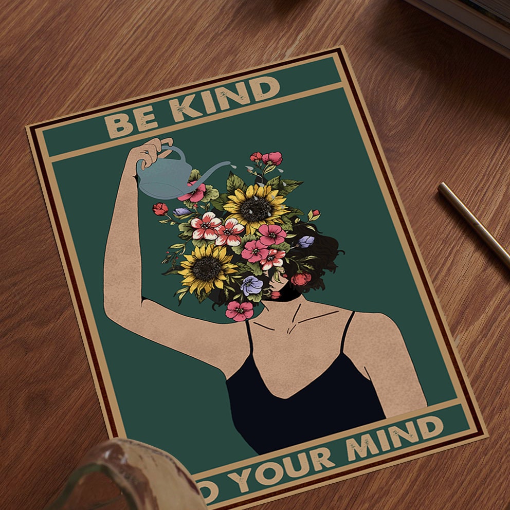 Unframed Be Kind To Your Mind Poster, mental health poster sold by ...