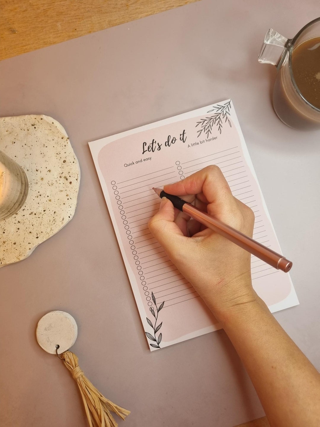 A5 to Do List Desk Pad | Daily to Do List | A5 Checklist | Daily ...