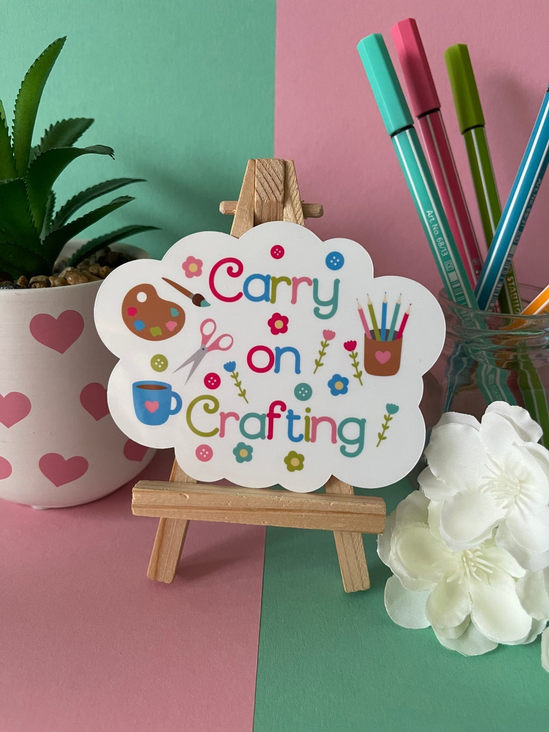Carry on Crafting Sticker for Laptops, Water Bottles, Tumblers, Craft ...