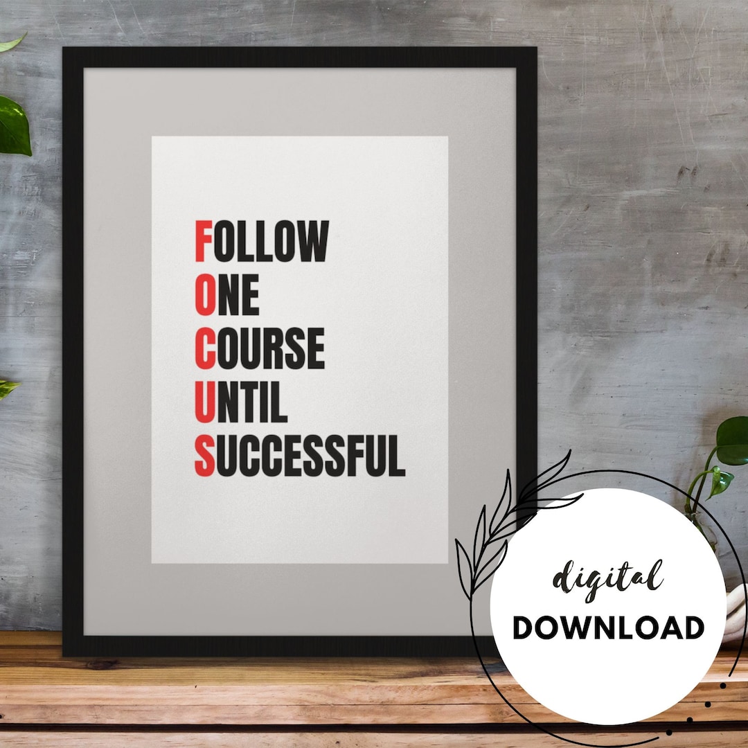 Motivation Poster A4/A3 Digital Download, Decoration Wall Mural With ...