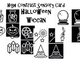 48 Sensory Flashcards, High Contrast, Visual Stimulation, Printable ...