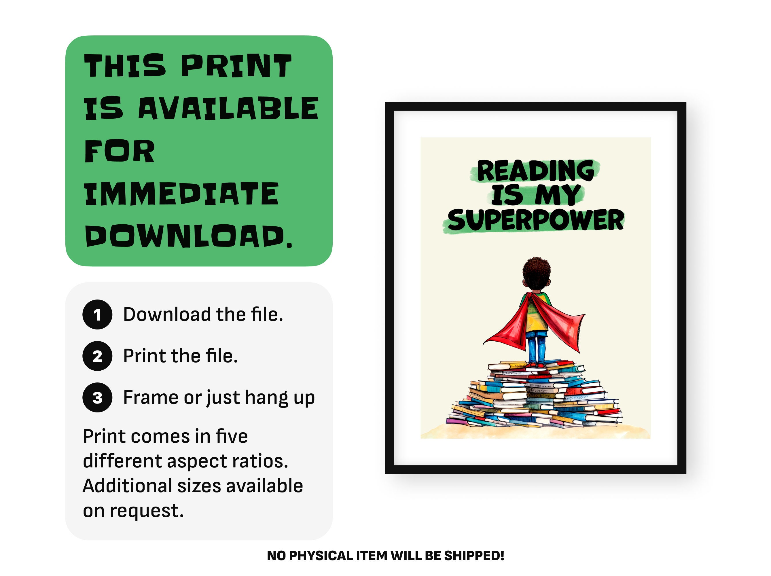 Reading Poster, Book Poster, Kids Room Decor, Classroom Decor, Library ...