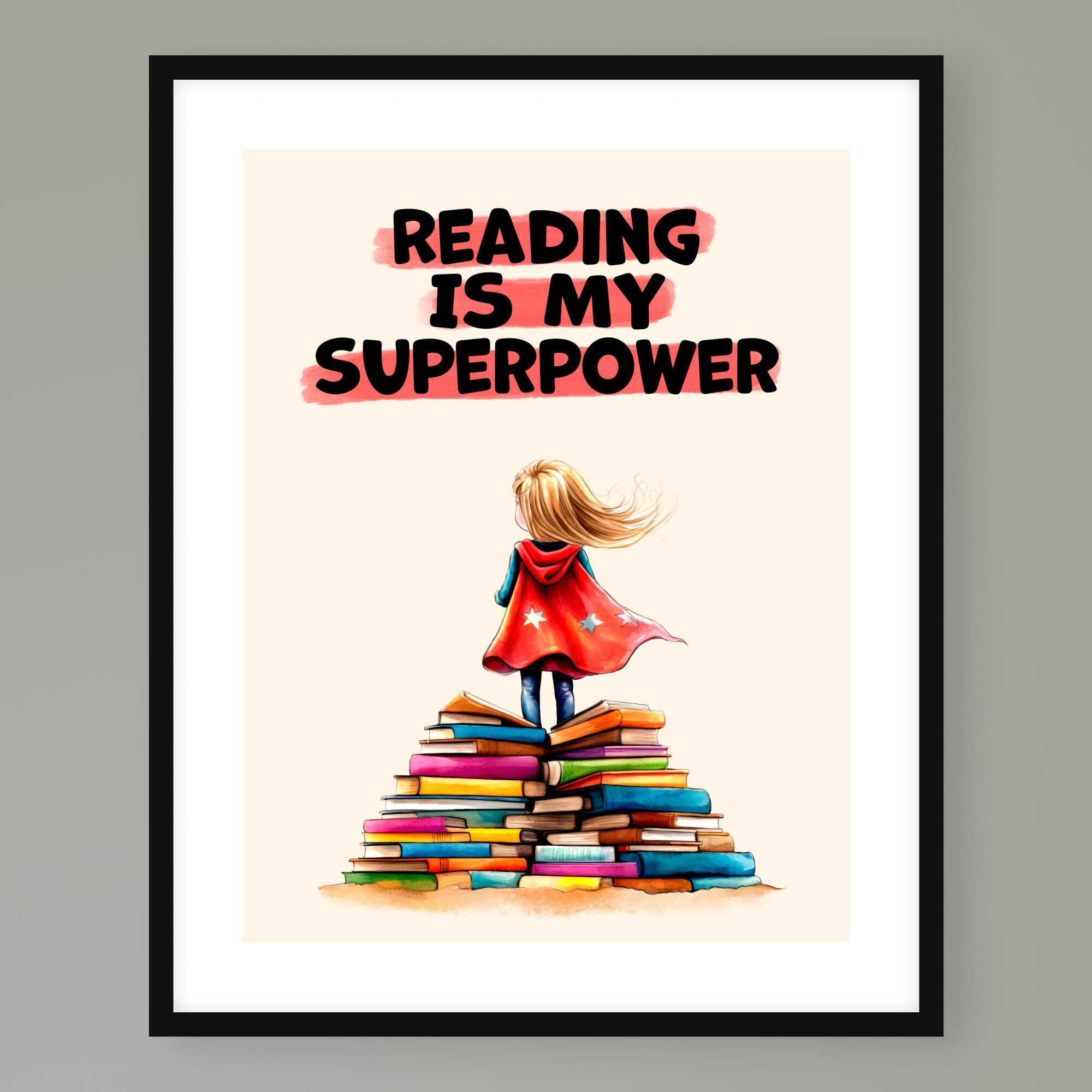 Reading Poster, Book Poster, Kids Room Decor, Classroom Decor, Library ...