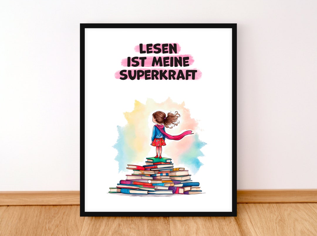 Reading Poster in German, Lesen Ist Meine Superkraft, German Classroom ...