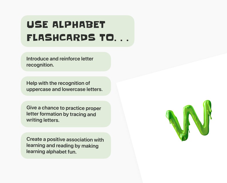 Alphabet Flashcards, Engaging ABC Printable Cards for Toddler Preschool ...