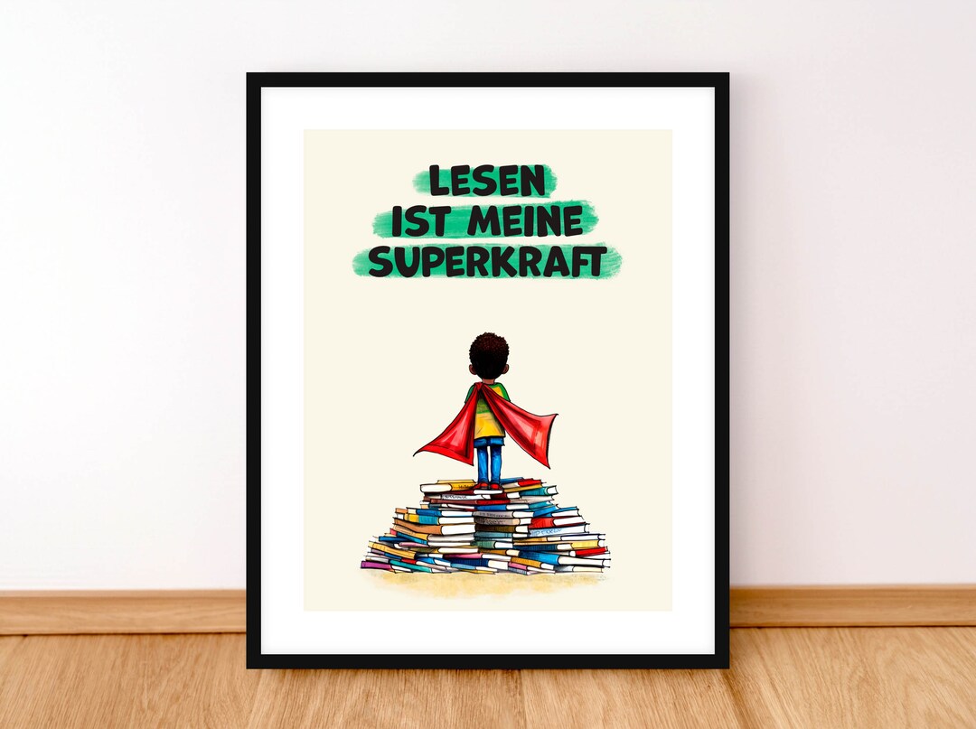 Reading Poster in German, Lesen Ist Meine Superkraft, German Classroom ...