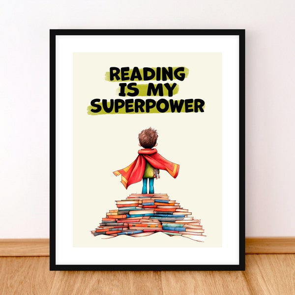Reading is My Superpower - Etsy
