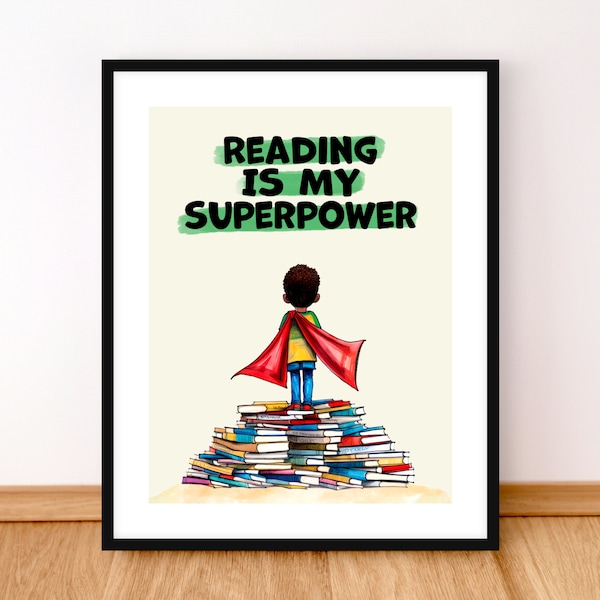 Reading is My Superpower - Etsy