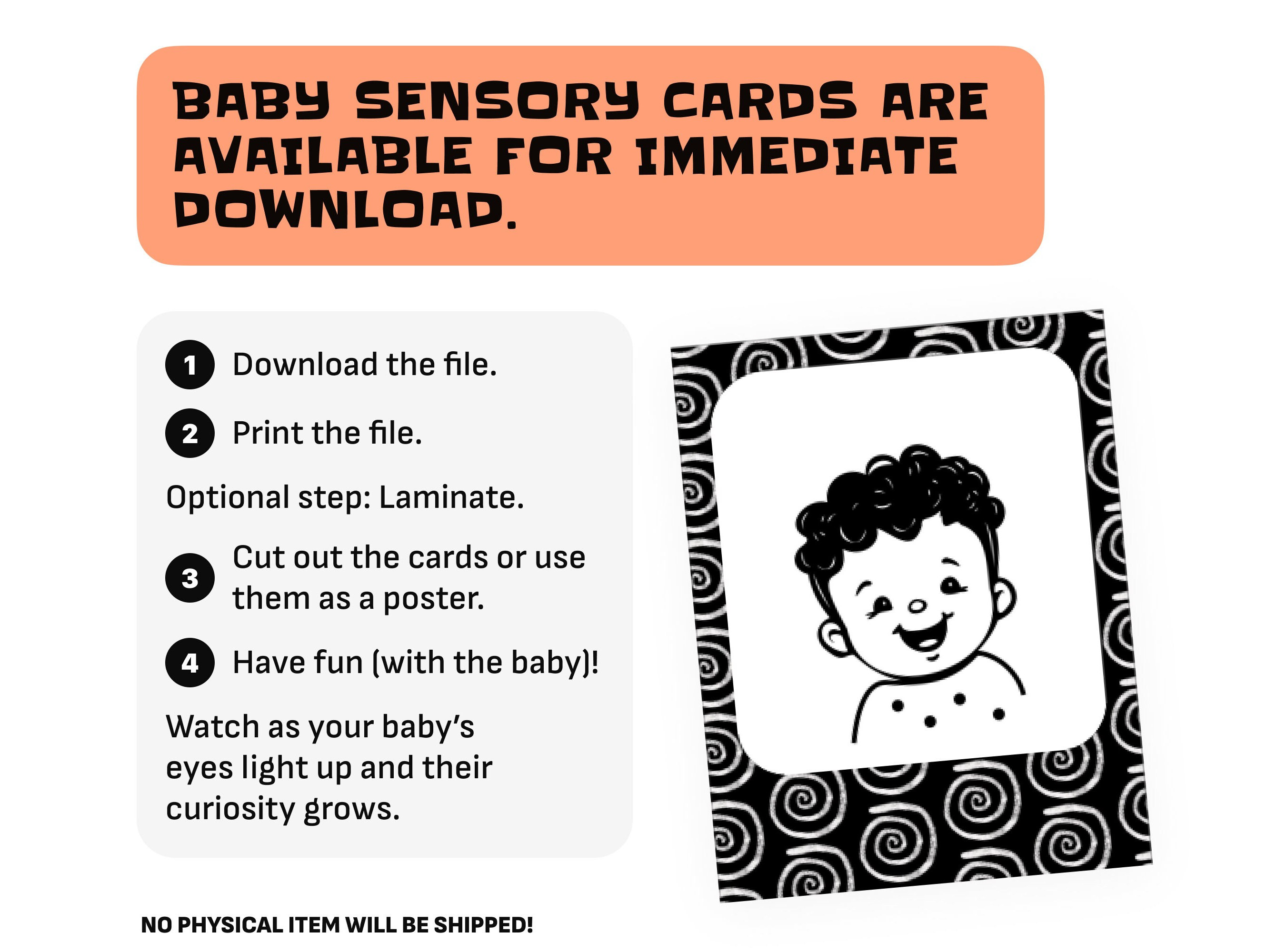 Baby Sensory Flash Cards, High Contrast Baby Cards, Sensory Toy ...
