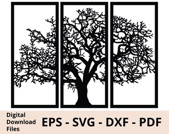 3 Part Tree Vector - Etsy