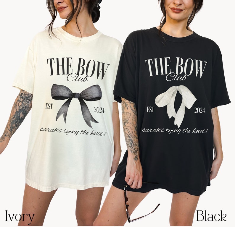 Tying the Knot Coquette Bachelorette Shirts Comfort Colors Pink Bow Bachelorette Bows and Booze ...