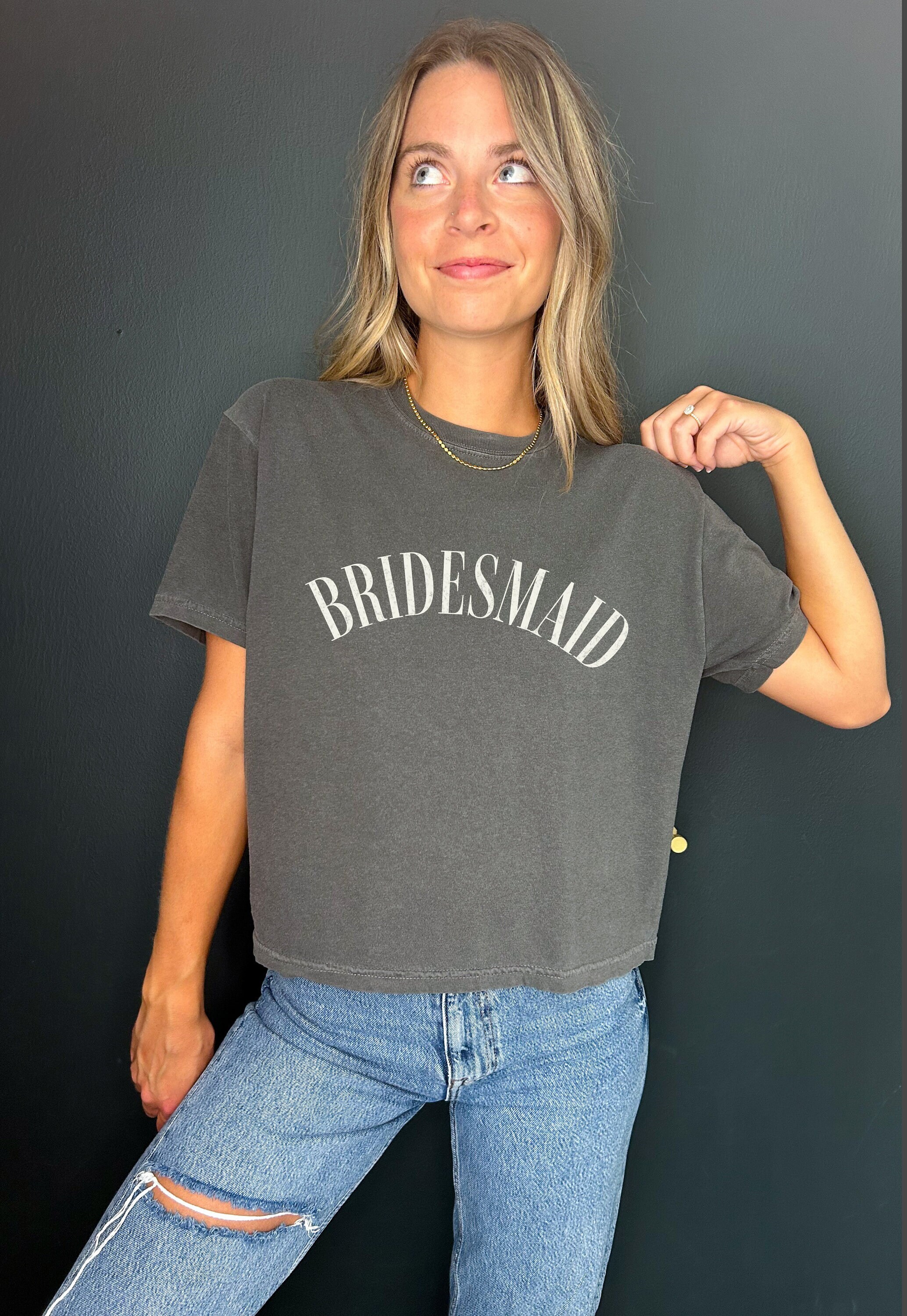 Crop Retro Bridesmaid Shirt Comfort Colors Retro Bride Shirt Team Bride ...