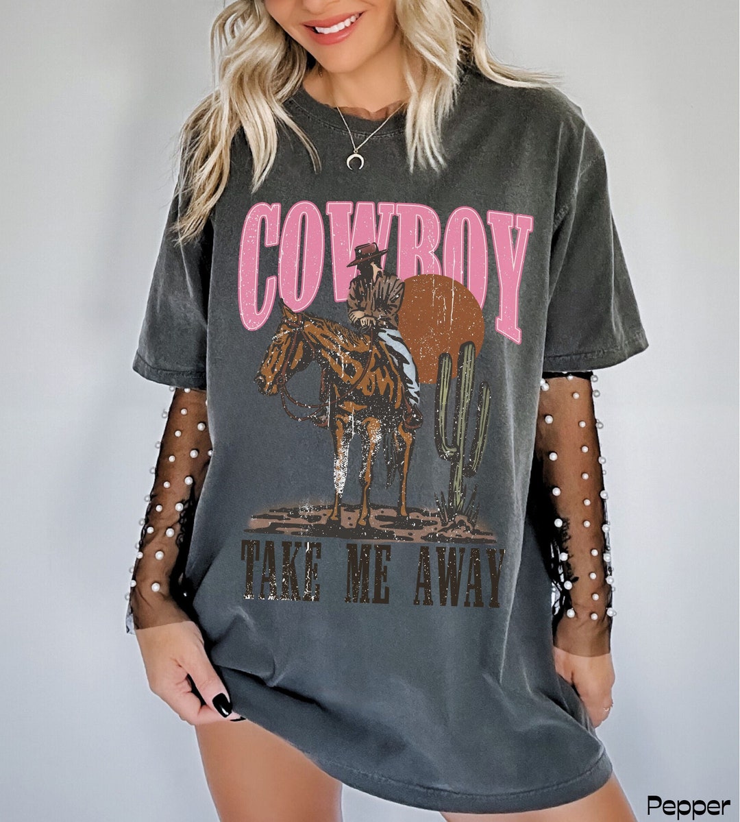 Western Graphic Tee Comfort Colors Shirt Retro Cowboy T Shirt Country ...