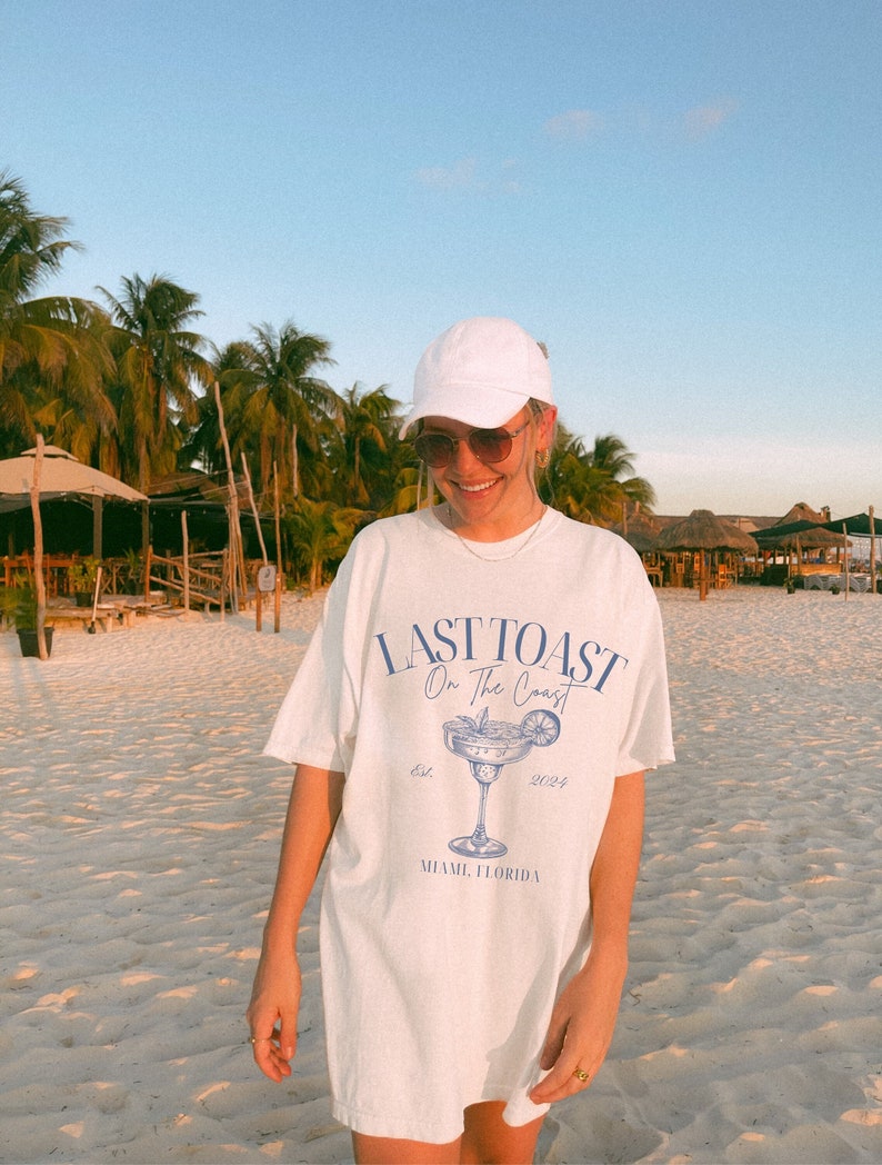 Last Toast on the Coast Beach Bachelorette Party Shirts Custom Last ...