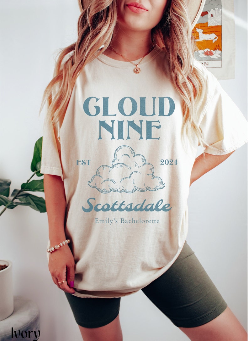 Cloud Nine Bachelorette Shirt Comfort Colors on Cloud Nine - Etsy