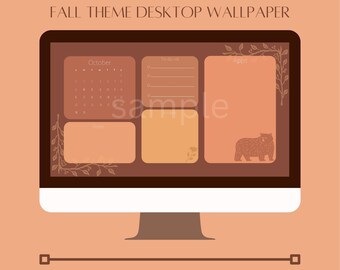 Editable October Desktop Wallpaper Organizer, Monthly Desktop Wallpaper ...