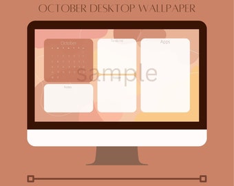 Fall Theme Desktop Wallpaper for the Month of October - Etsy Canada