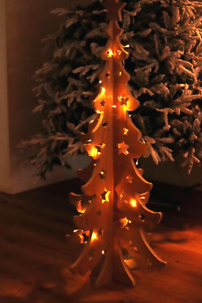 3D Wood Christmas Tree – CNC Digital File for Vectric (.CRV) – Holiday ...